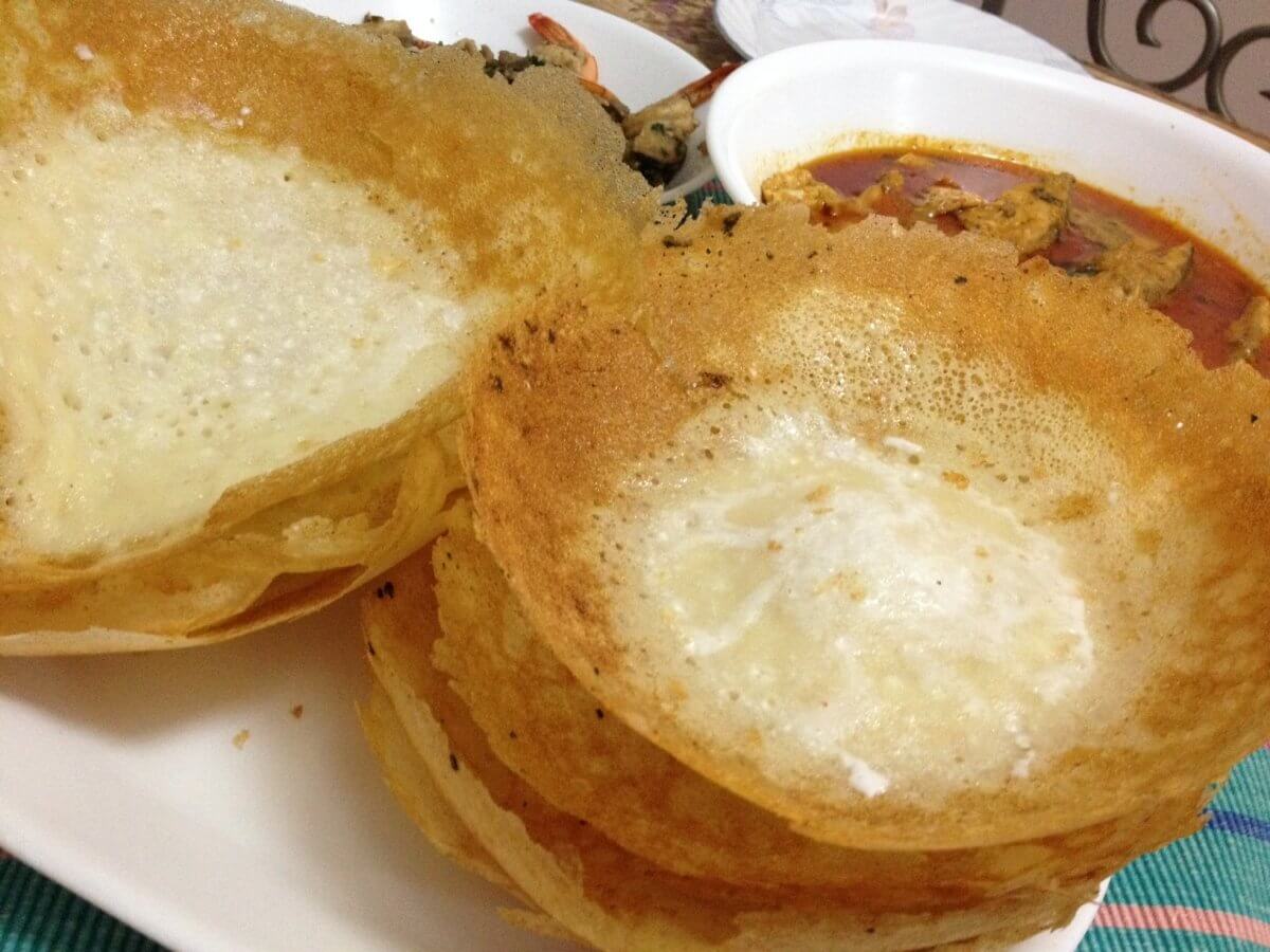 Appam, Rice Hoppers, Yeast free and Glutenfree Appams (Rice Hoppers)